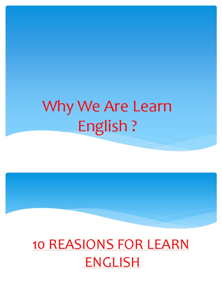 Purpose of Learn English | PDF