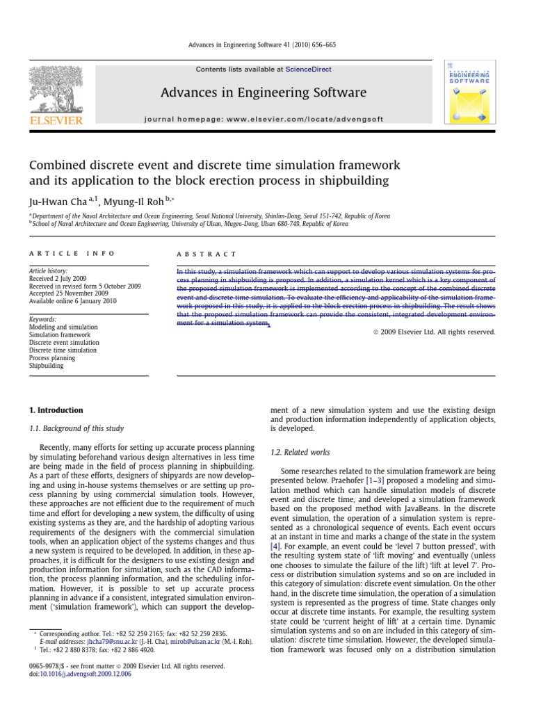 Combined Discrete Event and Discrete Time Simulation Framework and its Application to the Block ...