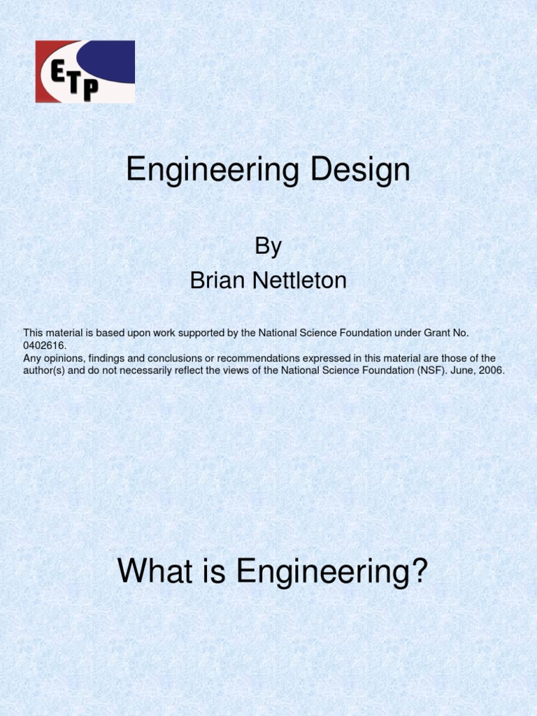 Msu 4 Engineering Design BN | PDF | Engineering Design Process | Design