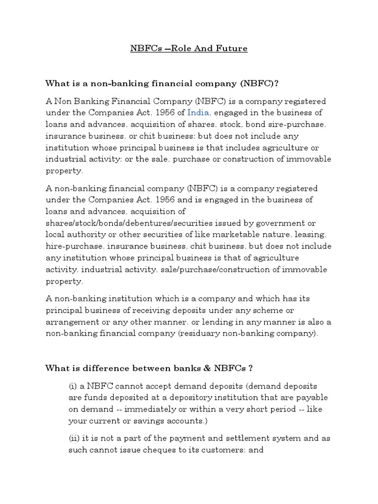 NBFC | PDF | Law