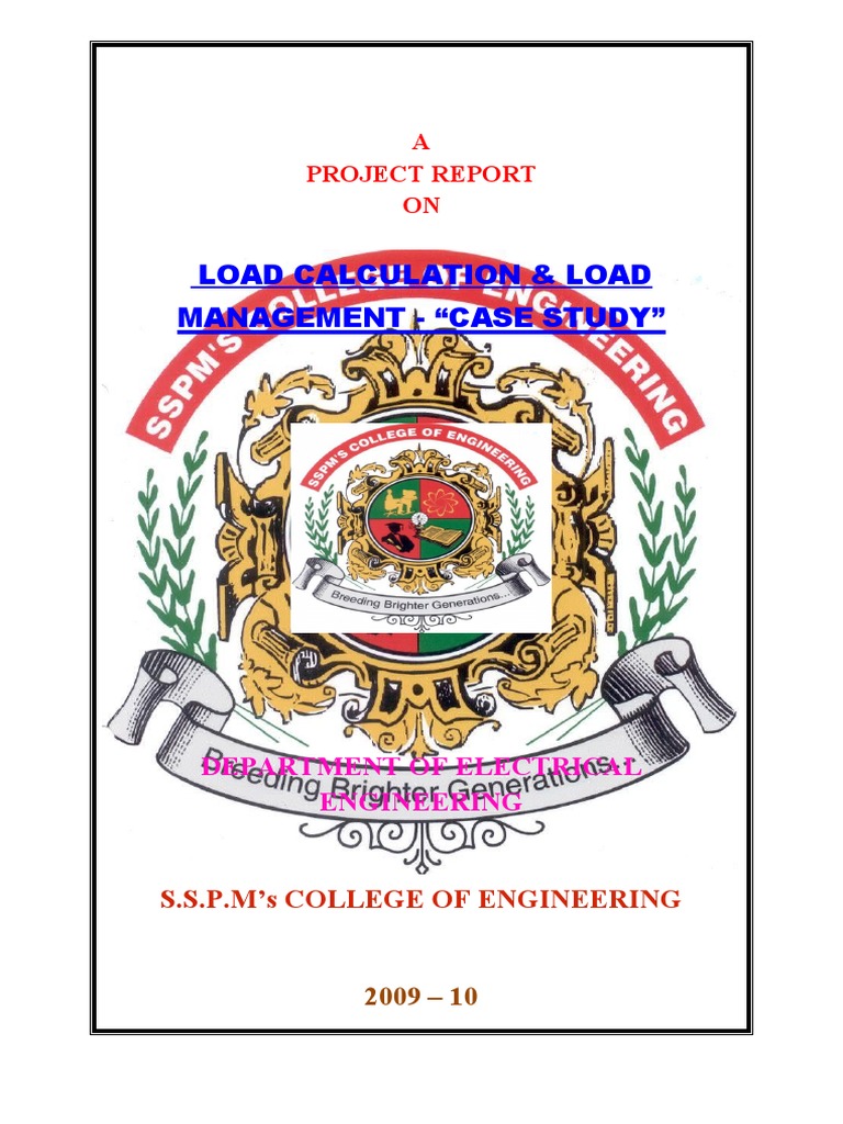 Load Calculation & Load Management - "Case Study": A Project Report ON ...
