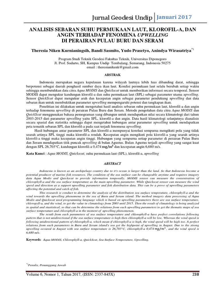 Analisis Sebaran Suhu Permukaan Laut | PDF