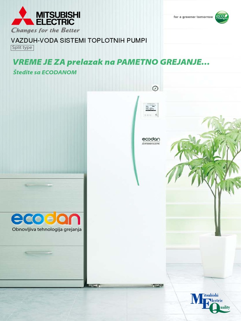 Toplotna Pumpa Zubadan Ecodan Prospekt PDF | PDF