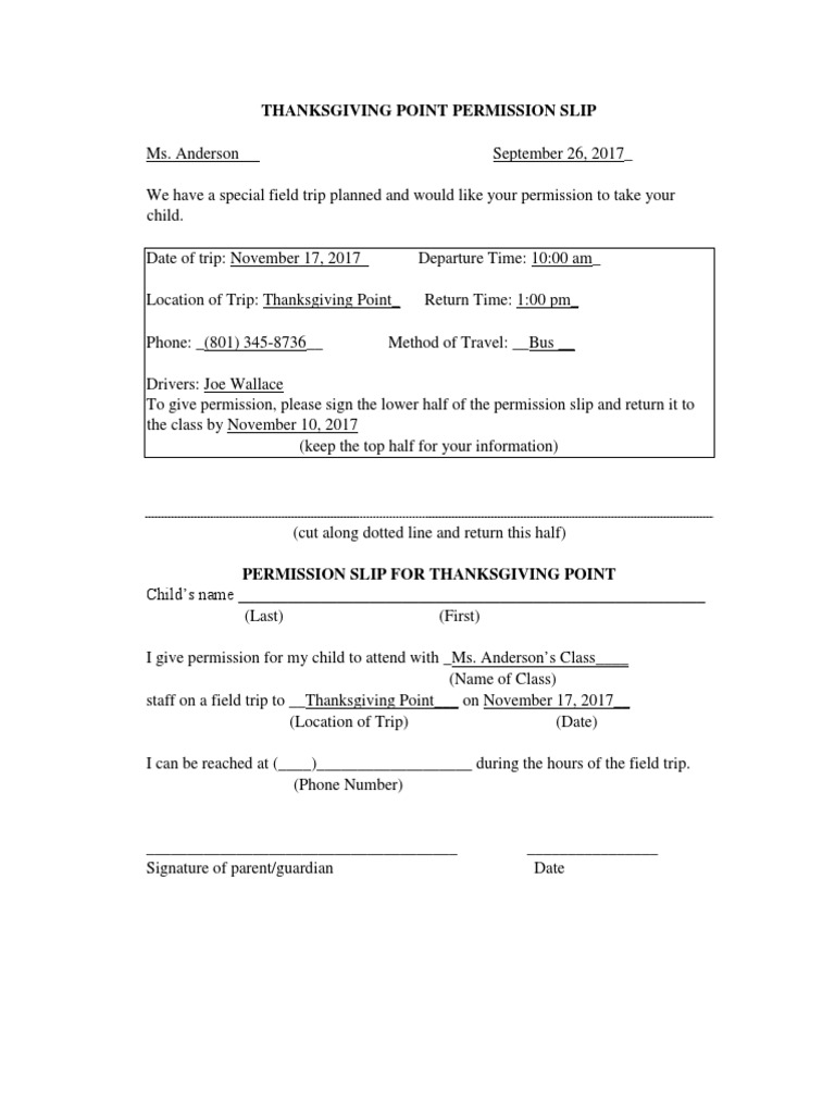 Permission Slip | PDF