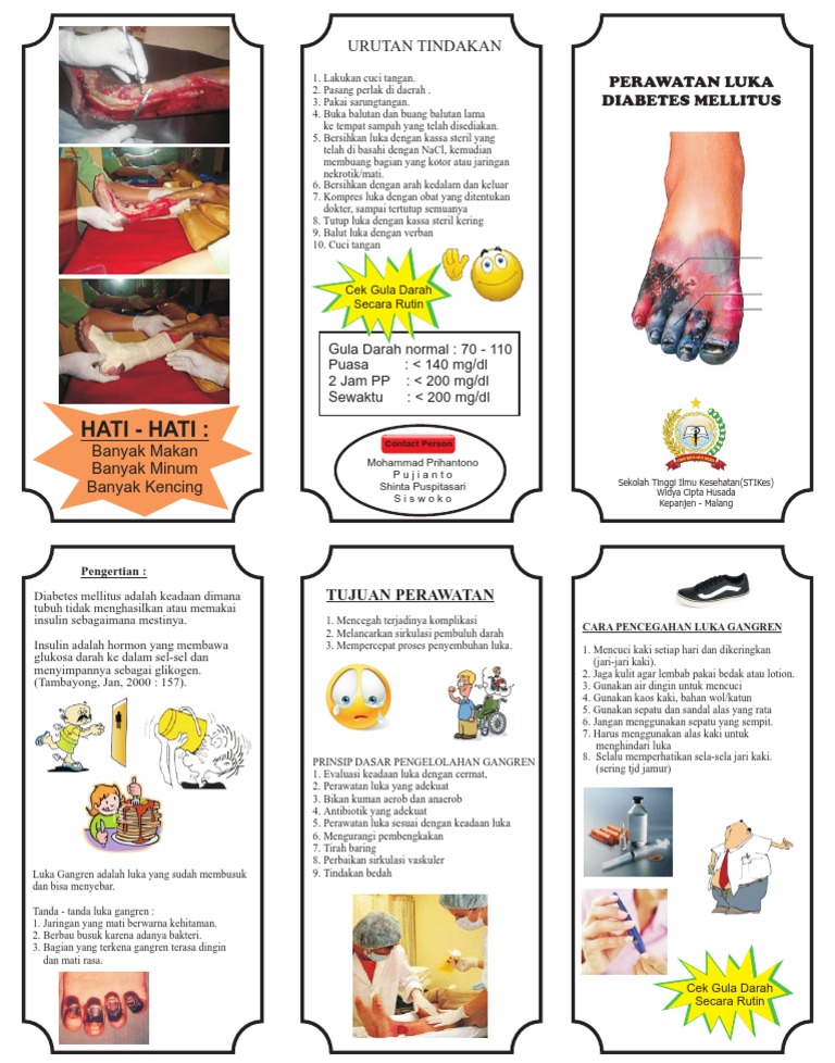 Leaflet DM Gangrene PDF | PDF