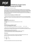 Rumus GLB dan GLBB dalam Fisika | PDF | Metode & Bahan Ajar