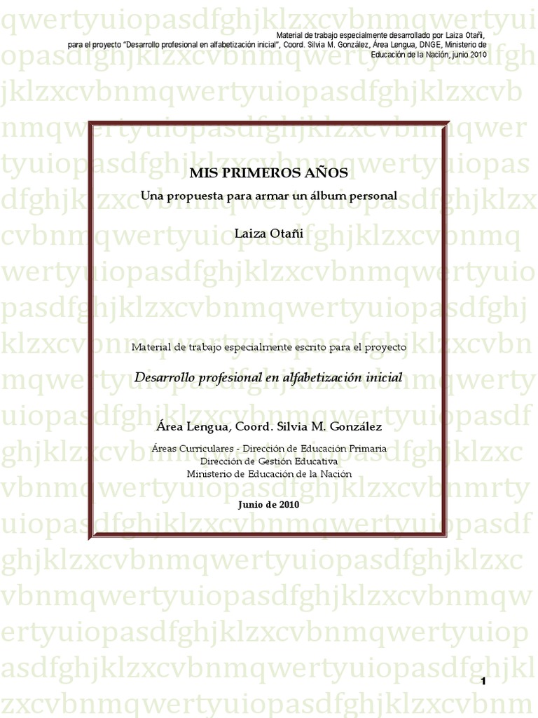 Proyecto Álbum Personal | PDF | Lectura (proceso) | Pelo