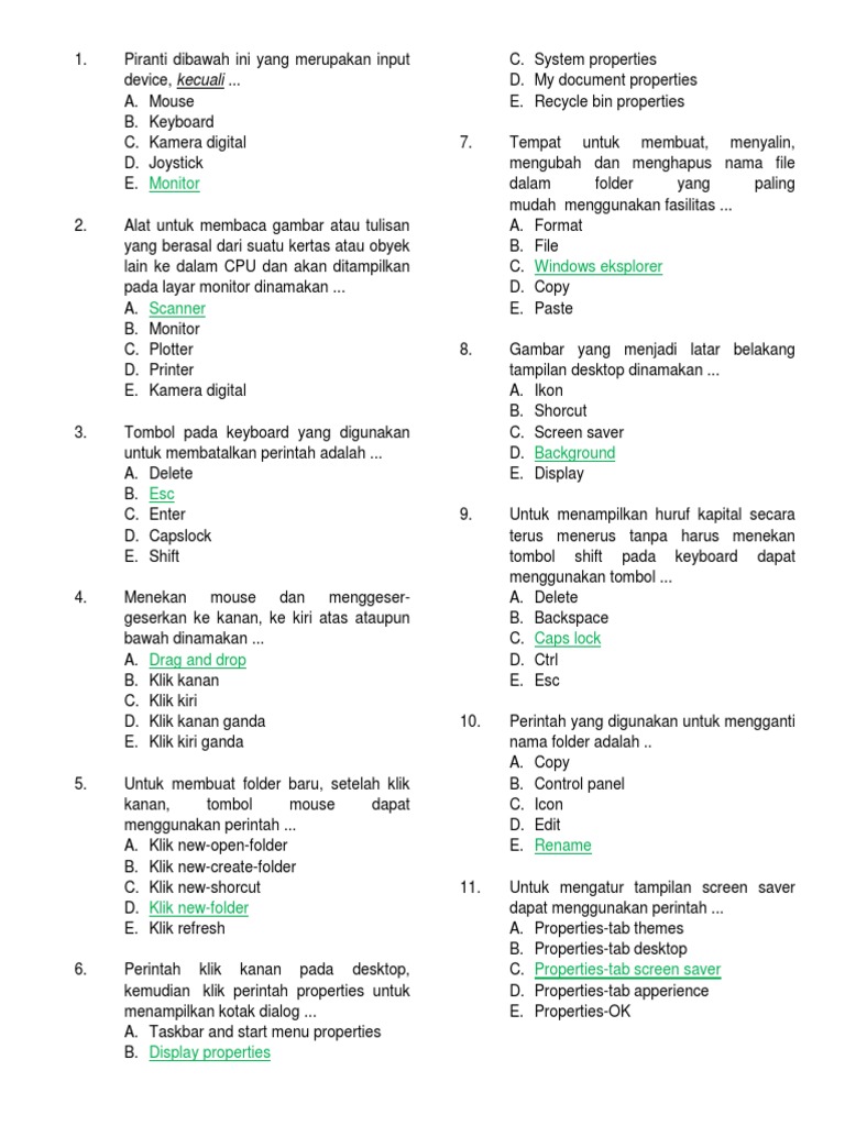 30 Soal Kkpi X - Key | PDF