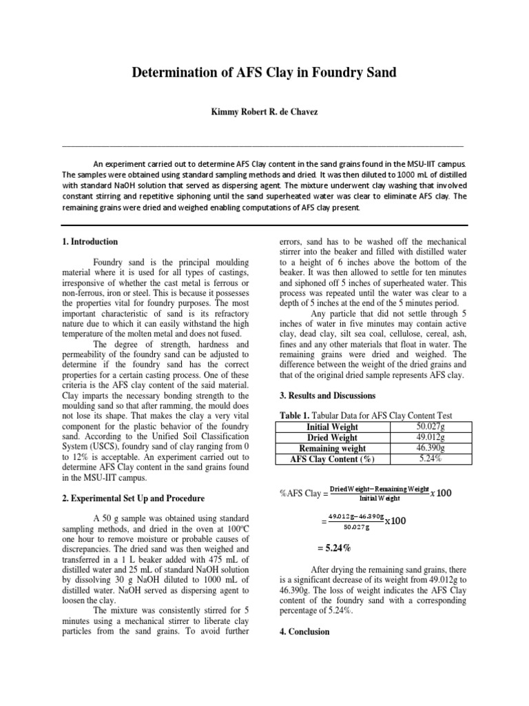 Afs | PDF | Foundry | Clay