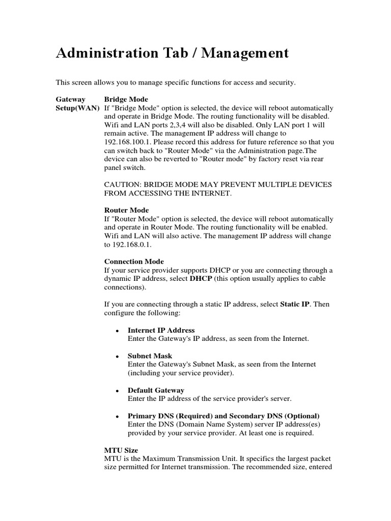 Administration Tab Management | Download Free PDF | Ip Address ...