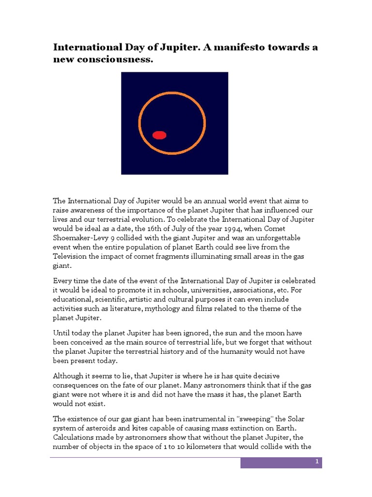 International Day of Jupiter | PDF | Jupiter | Planets