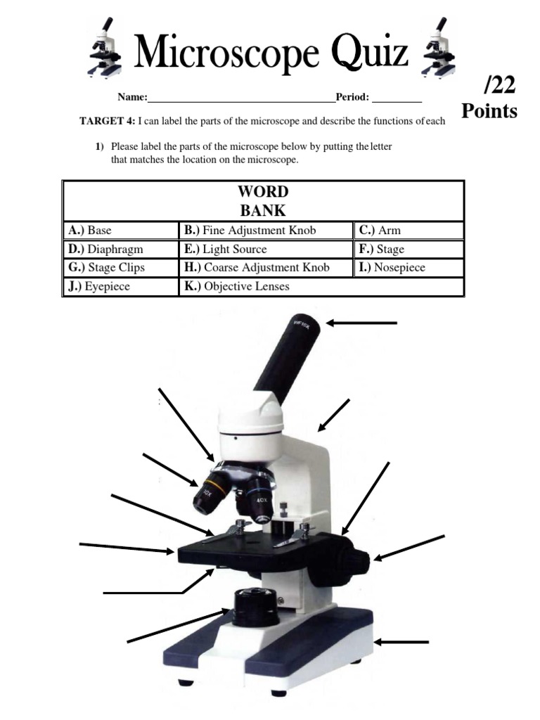 Parts of A Microscope | PDF