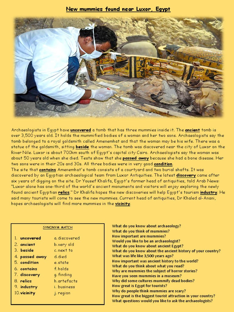 New Mummies Found Near Luxor, Egypt | PDF | Mummy | Ancient Egypt