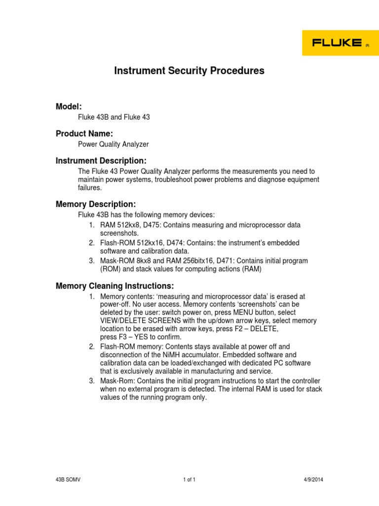 Instrument Security Procedures: Model | PDF