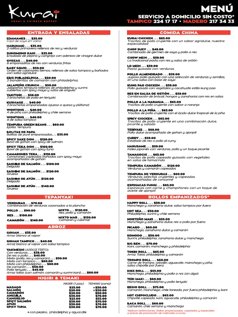 Menu Kurai Express | PDF