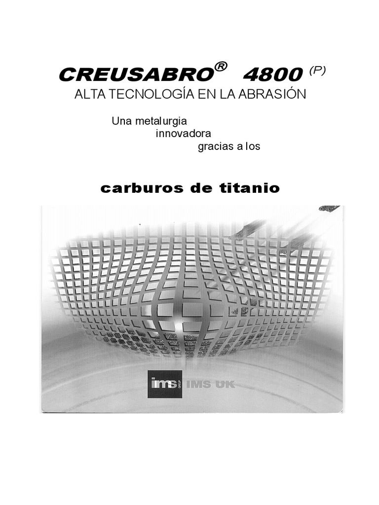 Creusabro 4800 | PDF | Acero | Procesos industriales