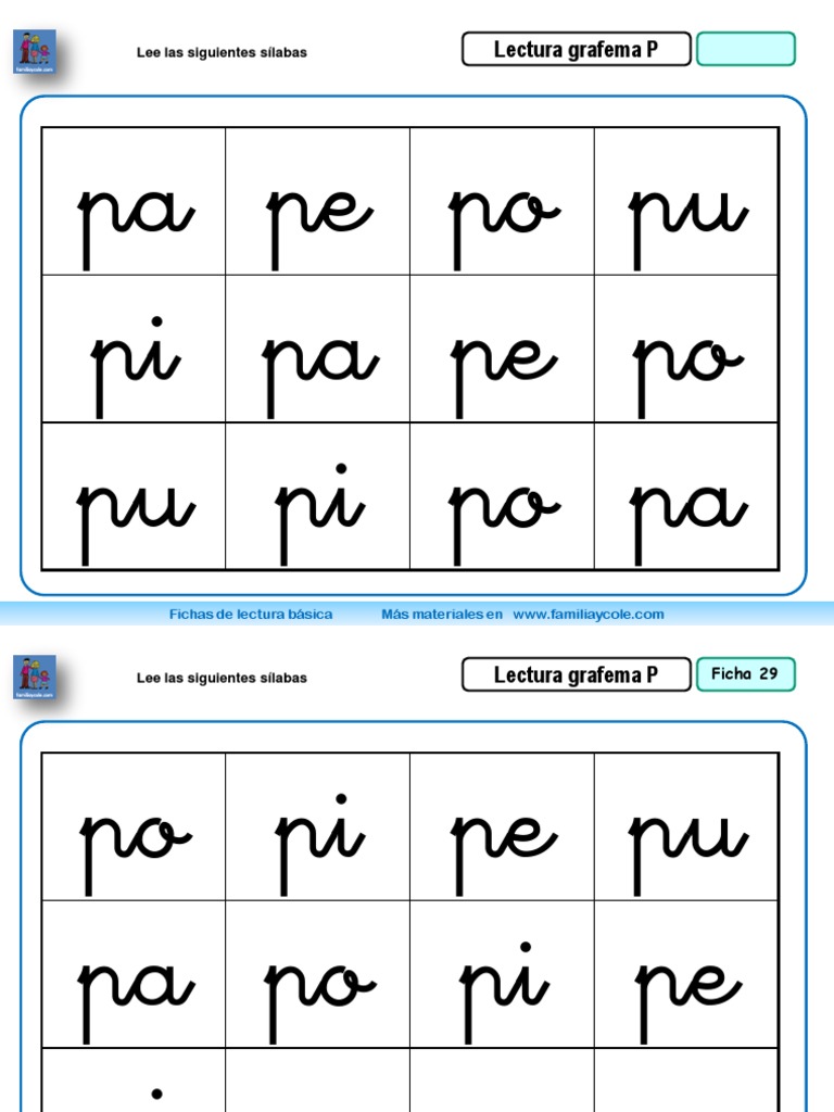 Lectura Silabas P L M S PDF | PDF