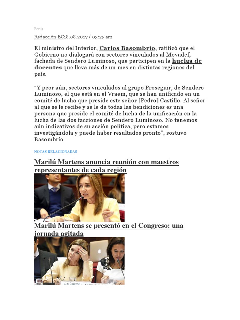 Pedro Castillo TERRONES | PDF | Perú | Agitación