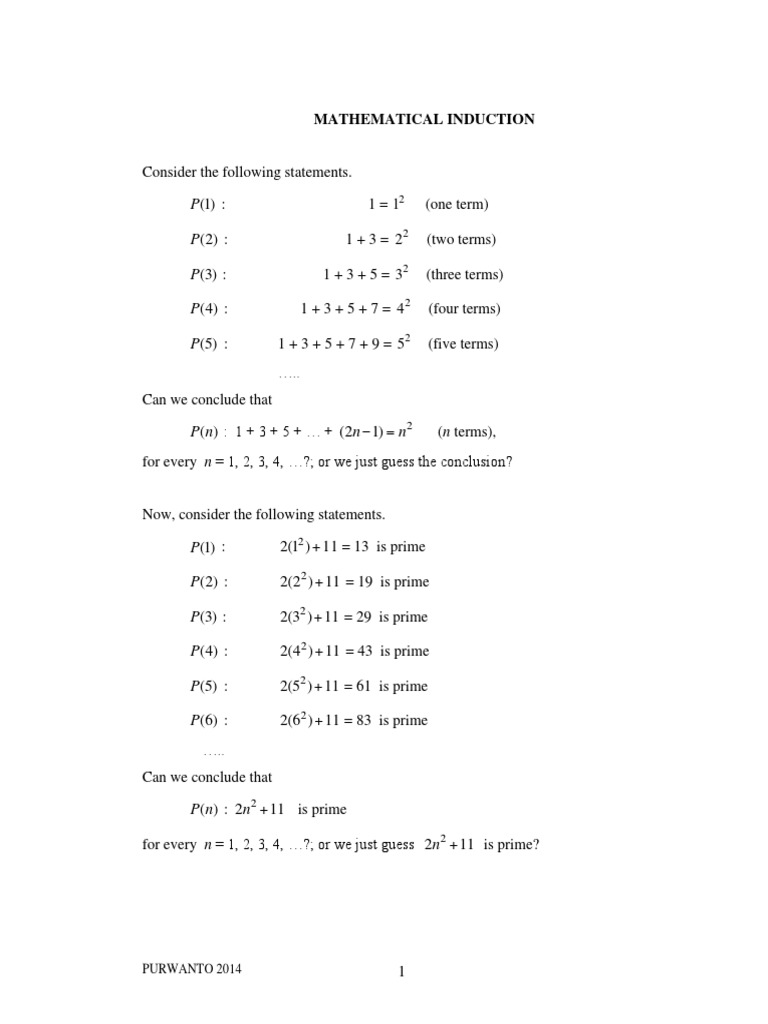 P P P P P: Mathematical Induction | Download Free PDF | Mathematical Proof | Logical Consequence