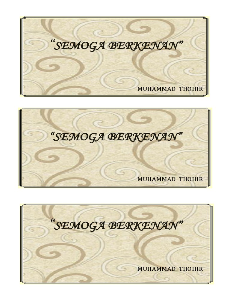Semoga Berkenan | PDF
