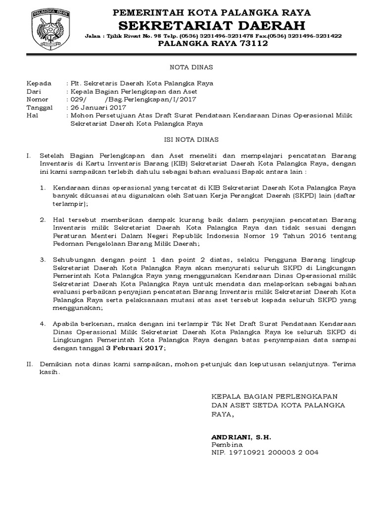 Surat Permintaan Data Ke Setiap SKPD | PDF