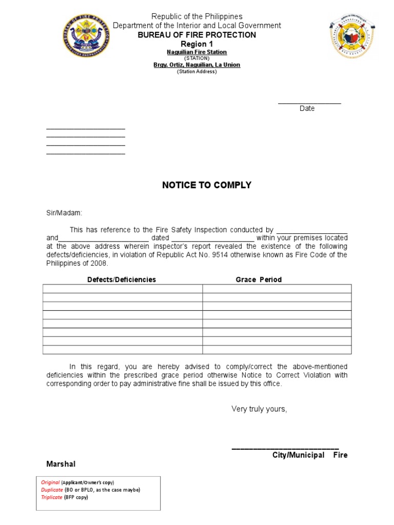 Notice To Comply | PDF