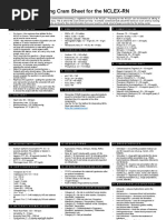 2019 Nclex RN Cram Sheet | PDF | National Council Licensure Examination ...