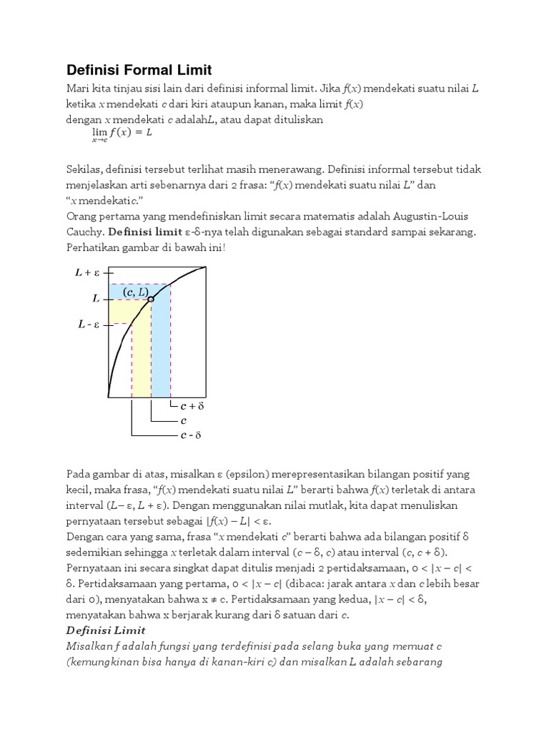 Definisi Formal Limit | PDF | Sains & Matematika