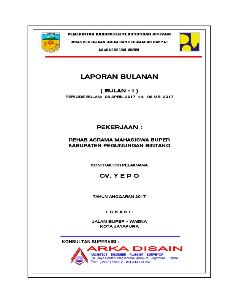 1 Cover _ Laporan Bulanan