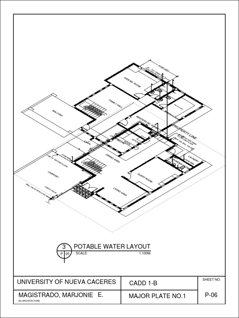 Potable Water Layout 3: Scale: 1:100M. 05 P | PDF