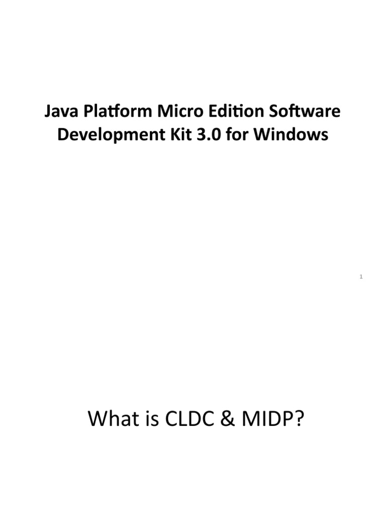 Java Platform Micro Edition Software Development Kit 3 Pdf Oracle Acquisitions Java