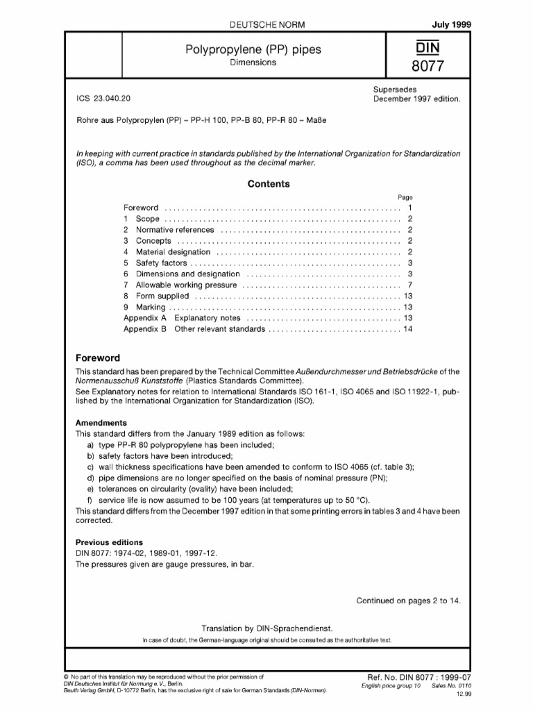 Din 8077 PDF | PDF
