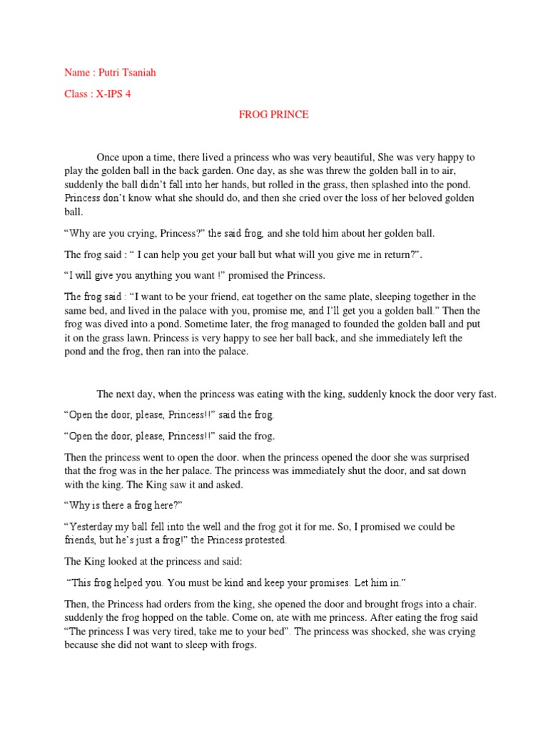 Frog Prince | PDF | Narrative | Nature