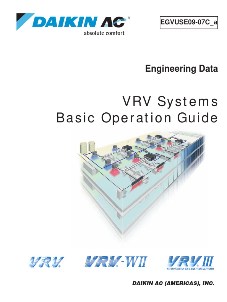 VRV Basic Operation Guide PDF | PDF | Hvac | Thermostat