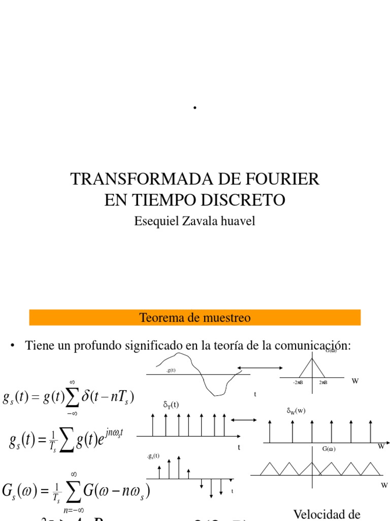 Transformada de Fourier | PDF | Muestreo (procesamiento de señal ...