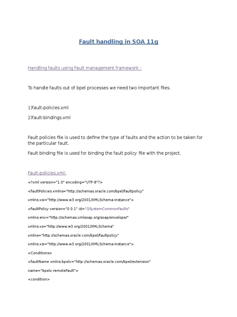 Fault Handling | PDF | Application Programming Interface | Service ...