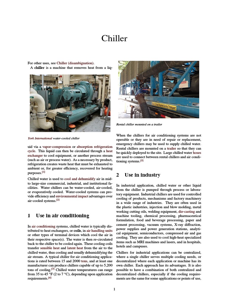 Chiller Pdf Pdf Gas Compressor Air Conditioning