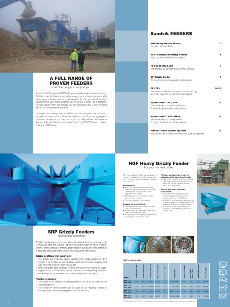 Feeders Sandvik PDF | PDF | Electric Motor | Transmission (Mechanics)