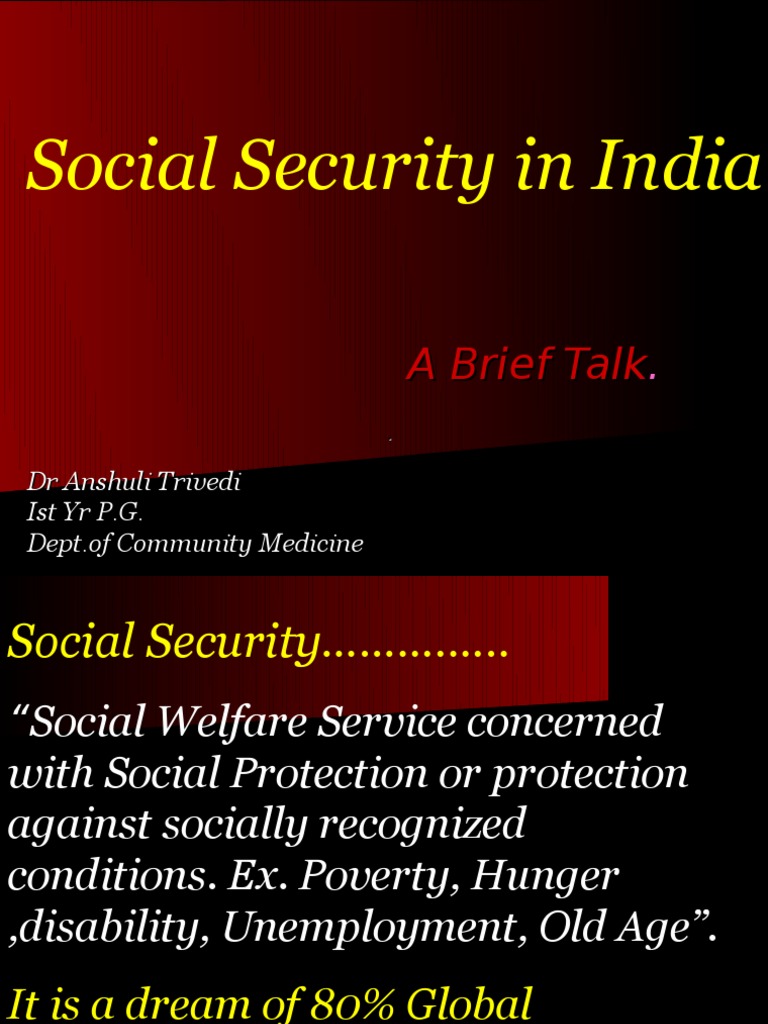 Social Security Coverage in India | PDF | Pension | Welfare