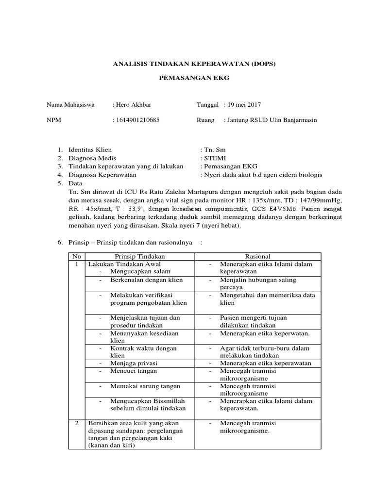 DOPS Pemeriksaan EKG | PDF