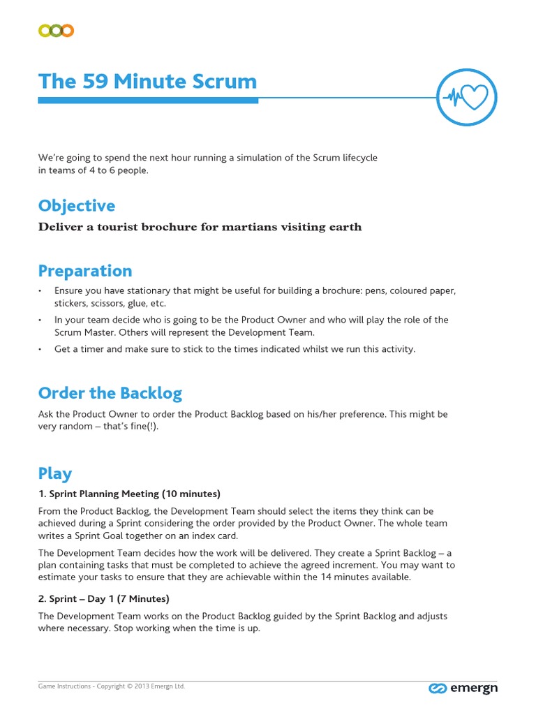 Scrum Activity 3 The 59 Minute Scrum | PDF | Scrum (Software ...