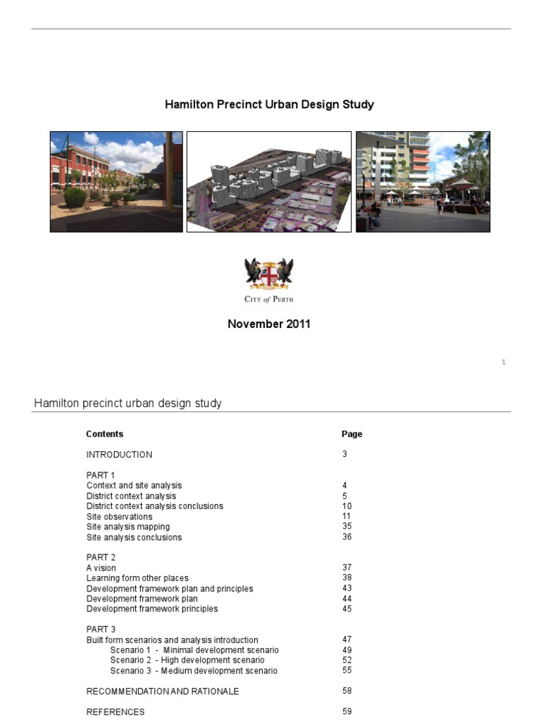 Hamilton Precinct - Urban Design Study - November 2011 | PDF | Mixed ...