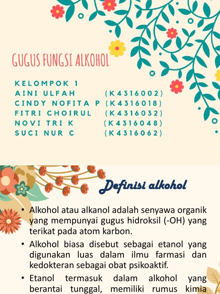 Gugus Fungsi Alkohol PPT FIX | PDF