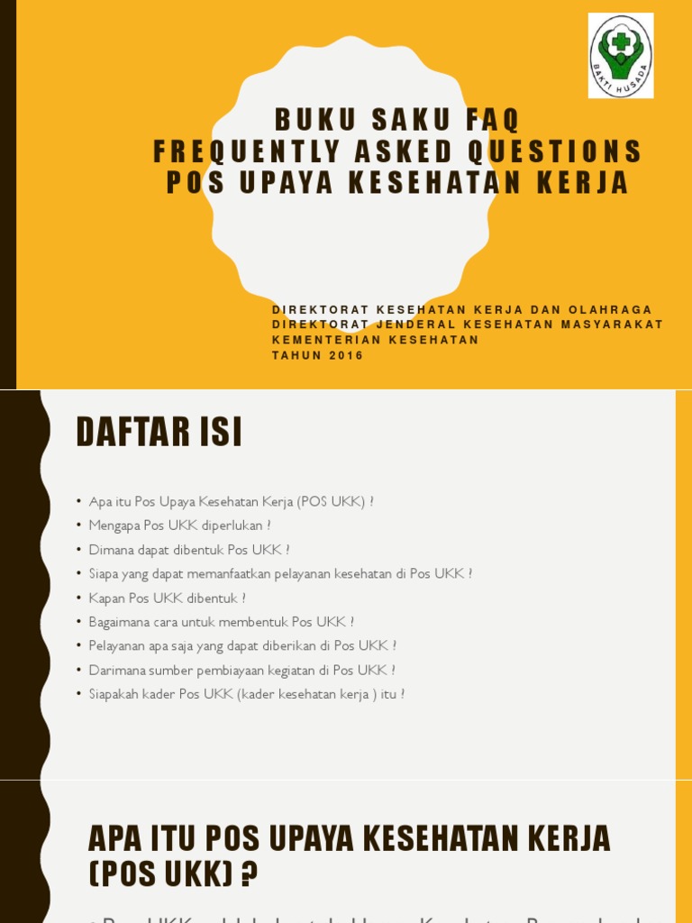 03 - BUKU SAKU FAQ Pos Ukk PDF | PDF