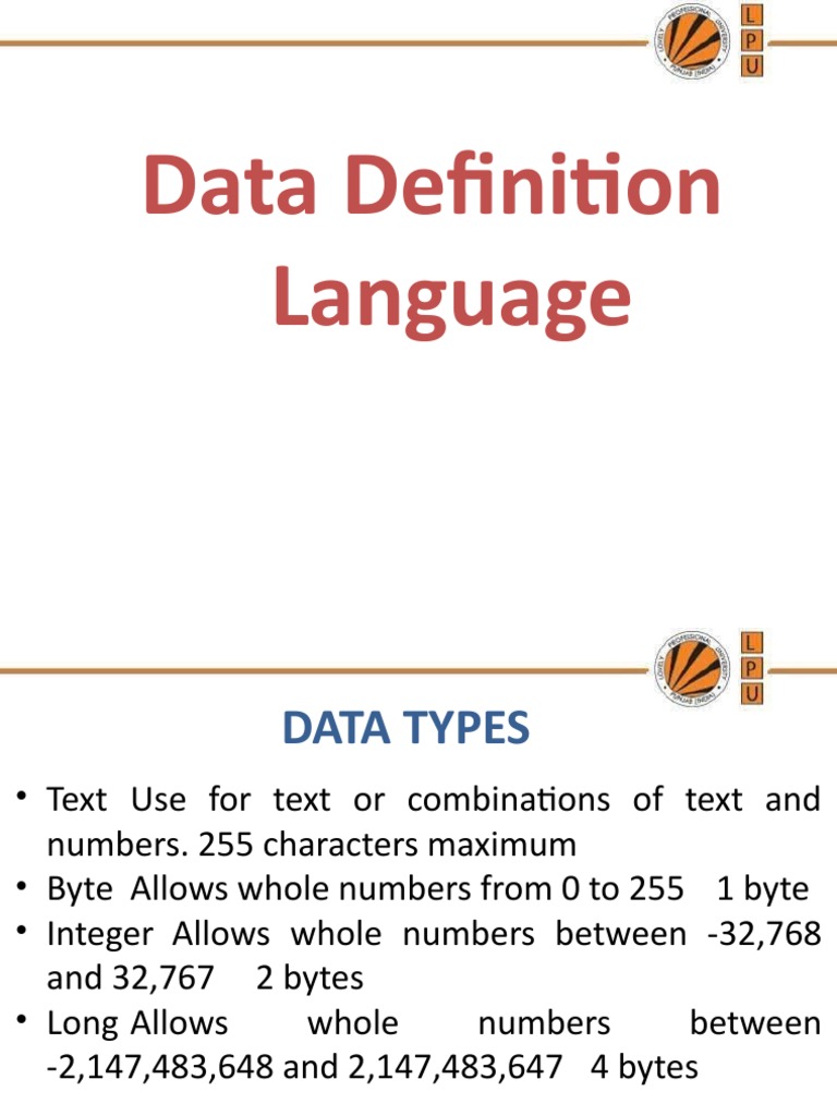 Data Definition Language | PDF | Table (Database) | Data Type