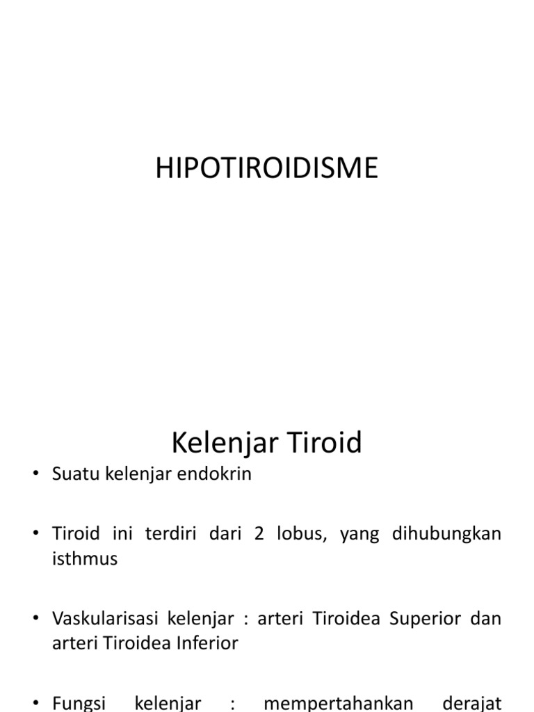 Hipotiroidisme: Penyebab dan Klasifikasi | PDF | Kesehatan Holistik