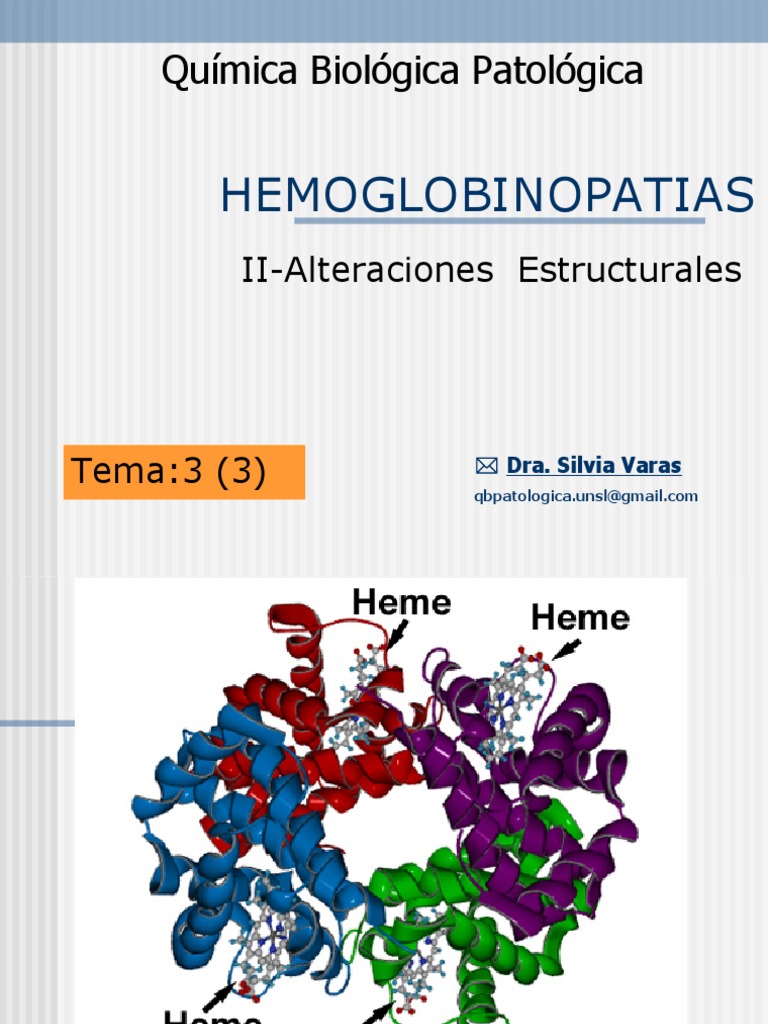 Tema 3 Hemoglobinopatias Estructurales 2012 | PDF | Hemoglobina ...