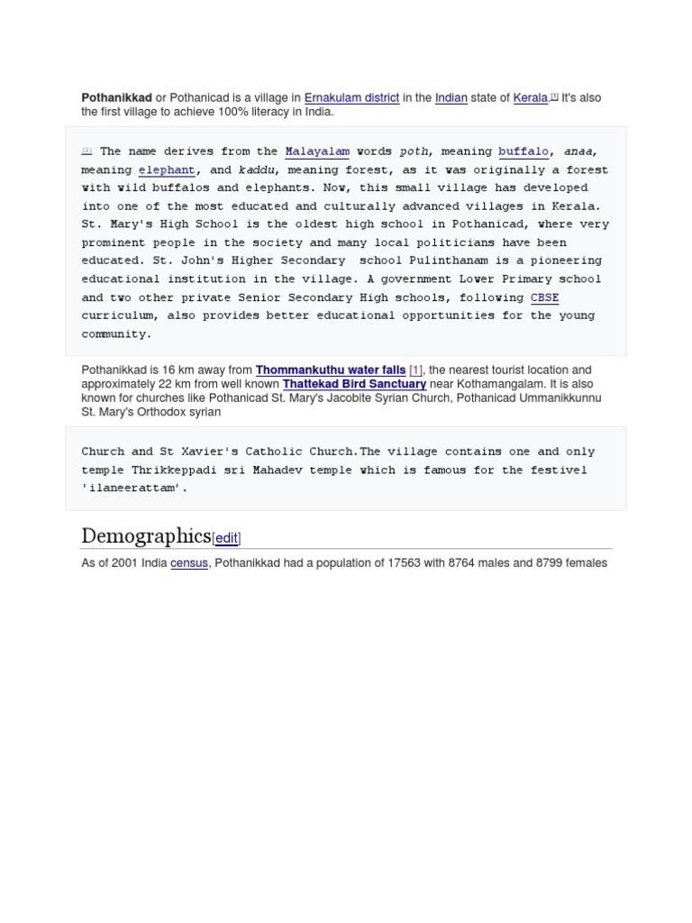 Demographics: Ernakulam District Indian Kerala | PDF