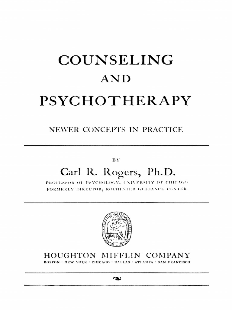 Counseling and Psychotherapy - Newer Concepts in Practice PDF | PDF ...