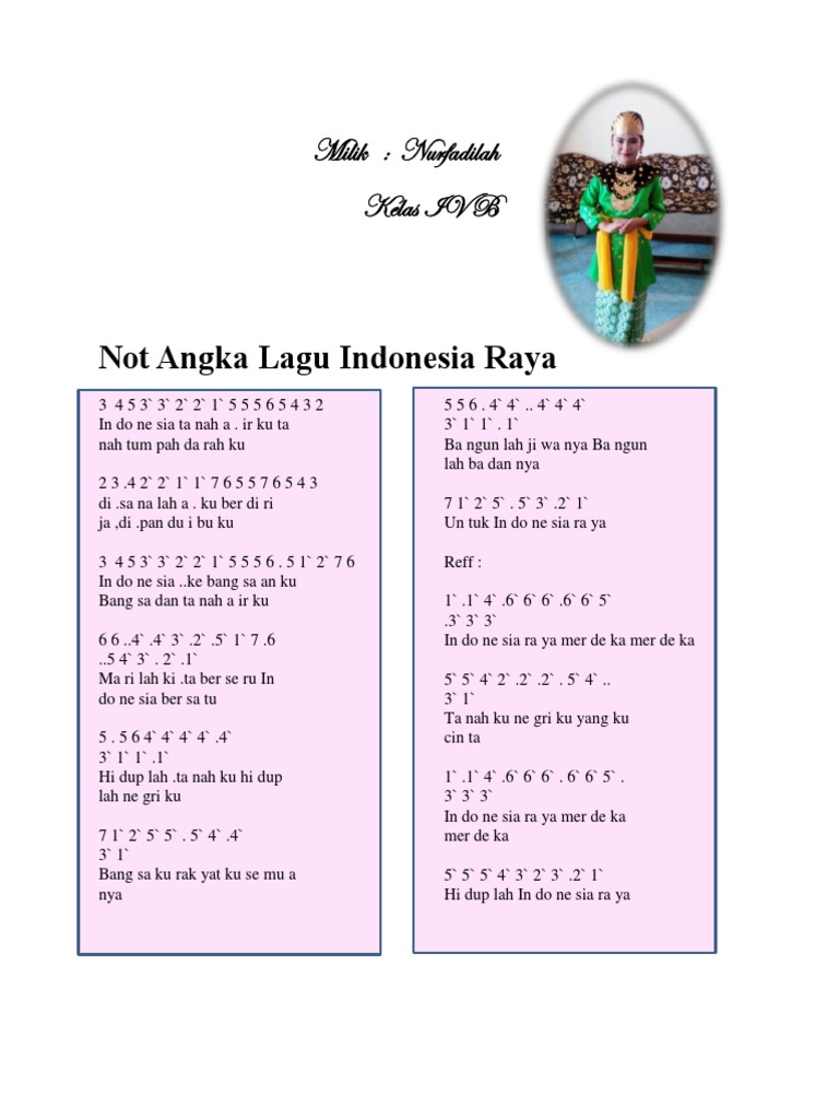 Not Angka Lagu Indonesia | PDF